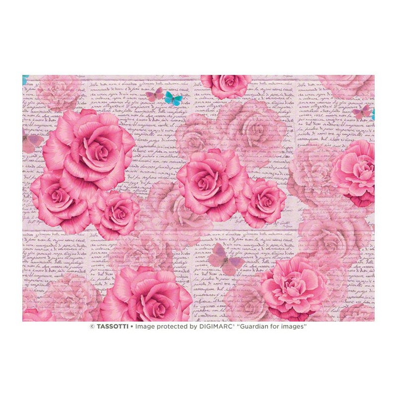Papier imprimé Roses romantiques 50x70cm - Esprit Papier